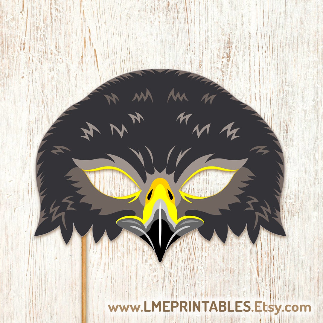 Peregrine Falcon Mask Printable Halloween Costume Animal Bird Prey ...