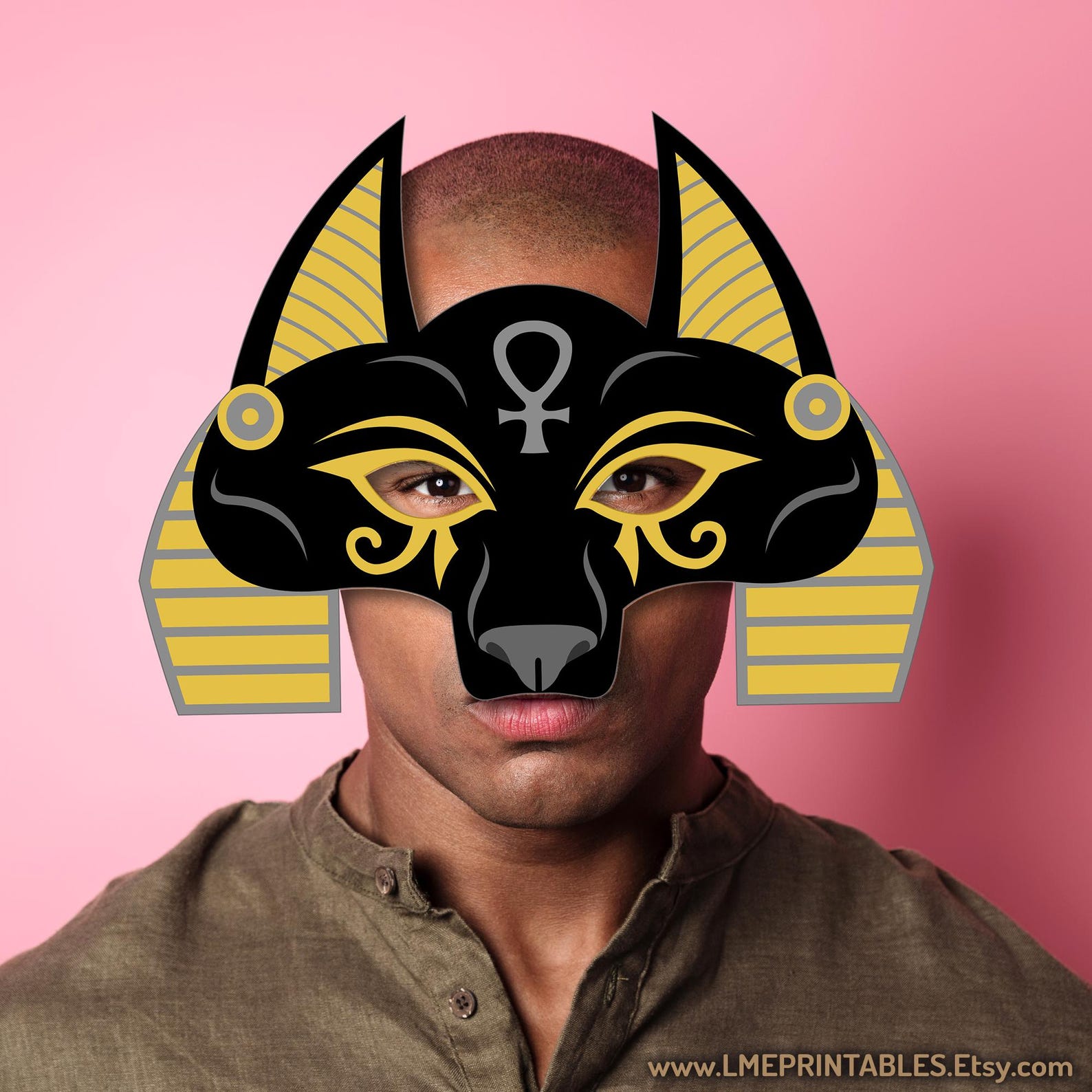 Anubis Mask Printable Egyptian God Jackal Costume Ancient Egypt School ...