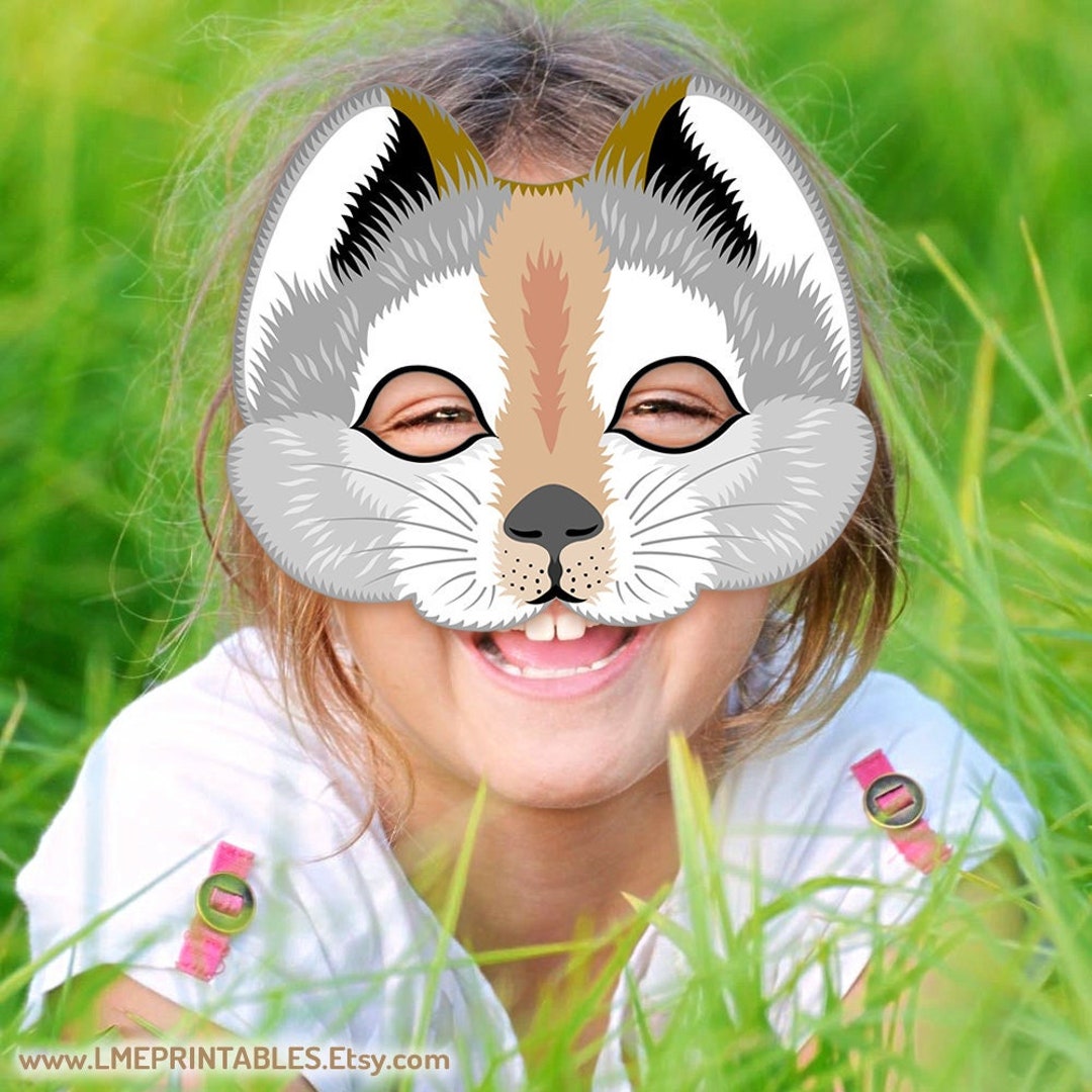 Ili Pika Mask Printable Carnival Costume Animal Paper Woodland - Etsy