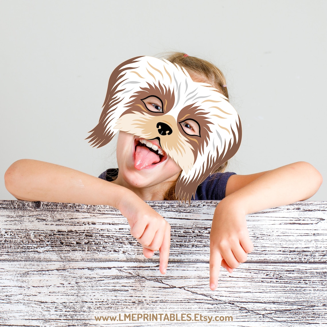Shih Tzu Dog Mask Printable Halloween DIY Costume Masks Toy Puppy PDF ...