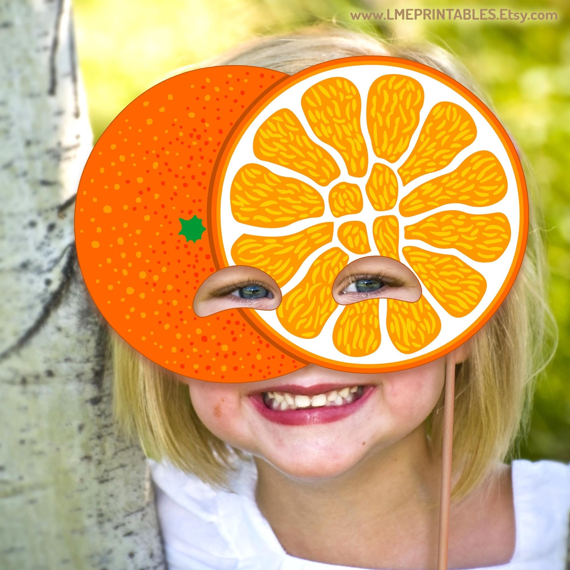 Orange Fruit Mask Printable Citrus Costume Food Activity School ...