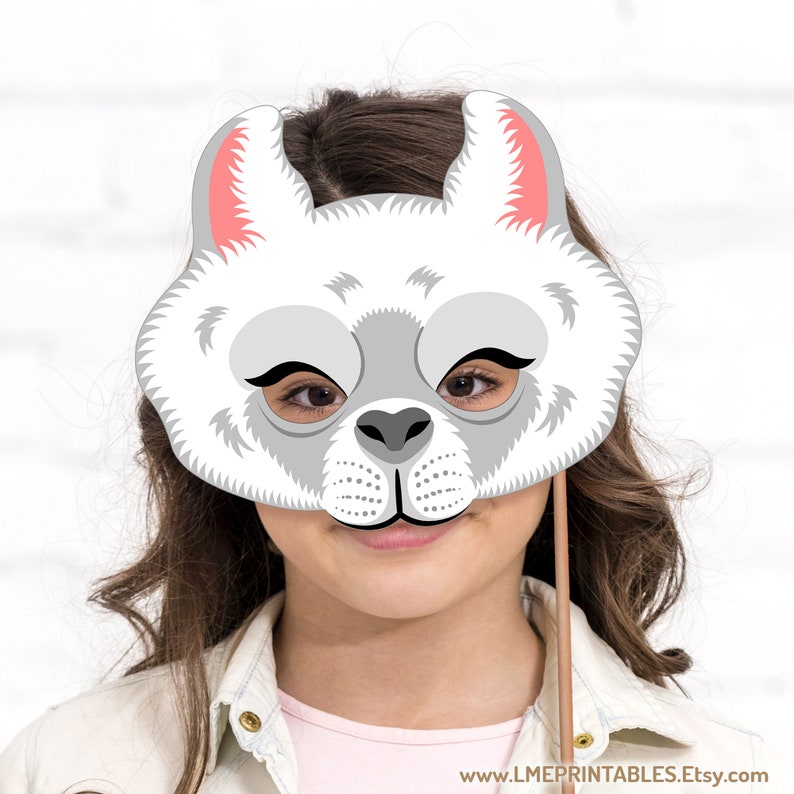 Llama Printable Mask Costume Alpaca Camel Peru Dromedary Animal ...