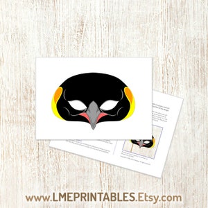 Emperor Penguin Mask Printable Halloween Paper Bird Costume Antarctica ...