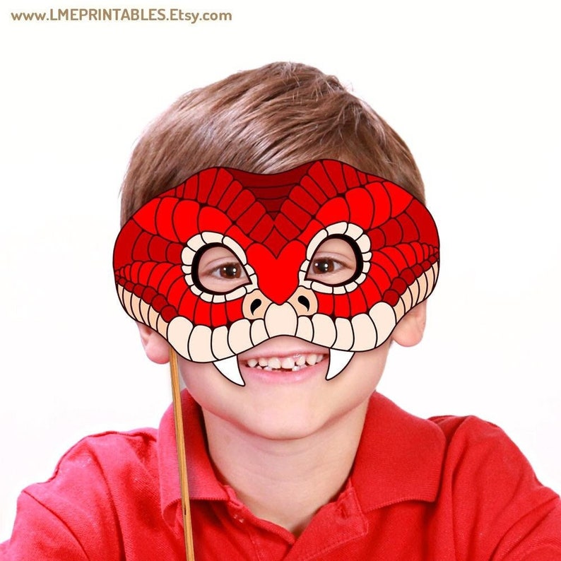 Snake Printable Mask Costume Reptile Lizard Animal Mask Chinese Zodiac ...