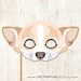 Chihuahua Dog Mask Printable Costume Puppy Animal Halloween Paper Craft ...