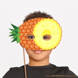 Pineapple Mask Printable Fruit Tropical Activity School Halloween ...