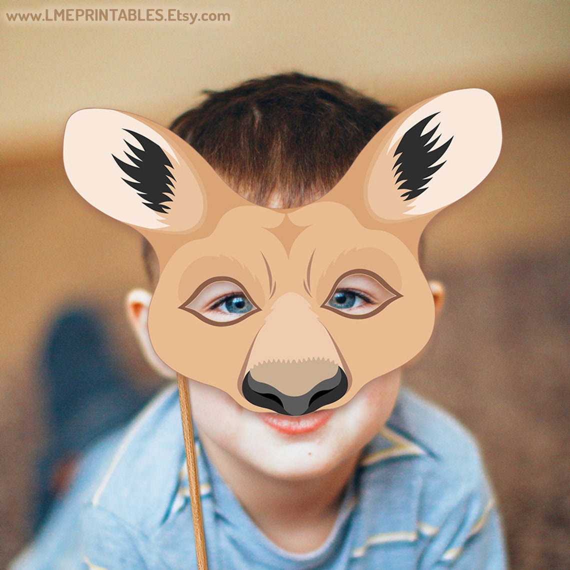Kangaroo Mask Printable Halloween Costume Cute Australia - Etsy