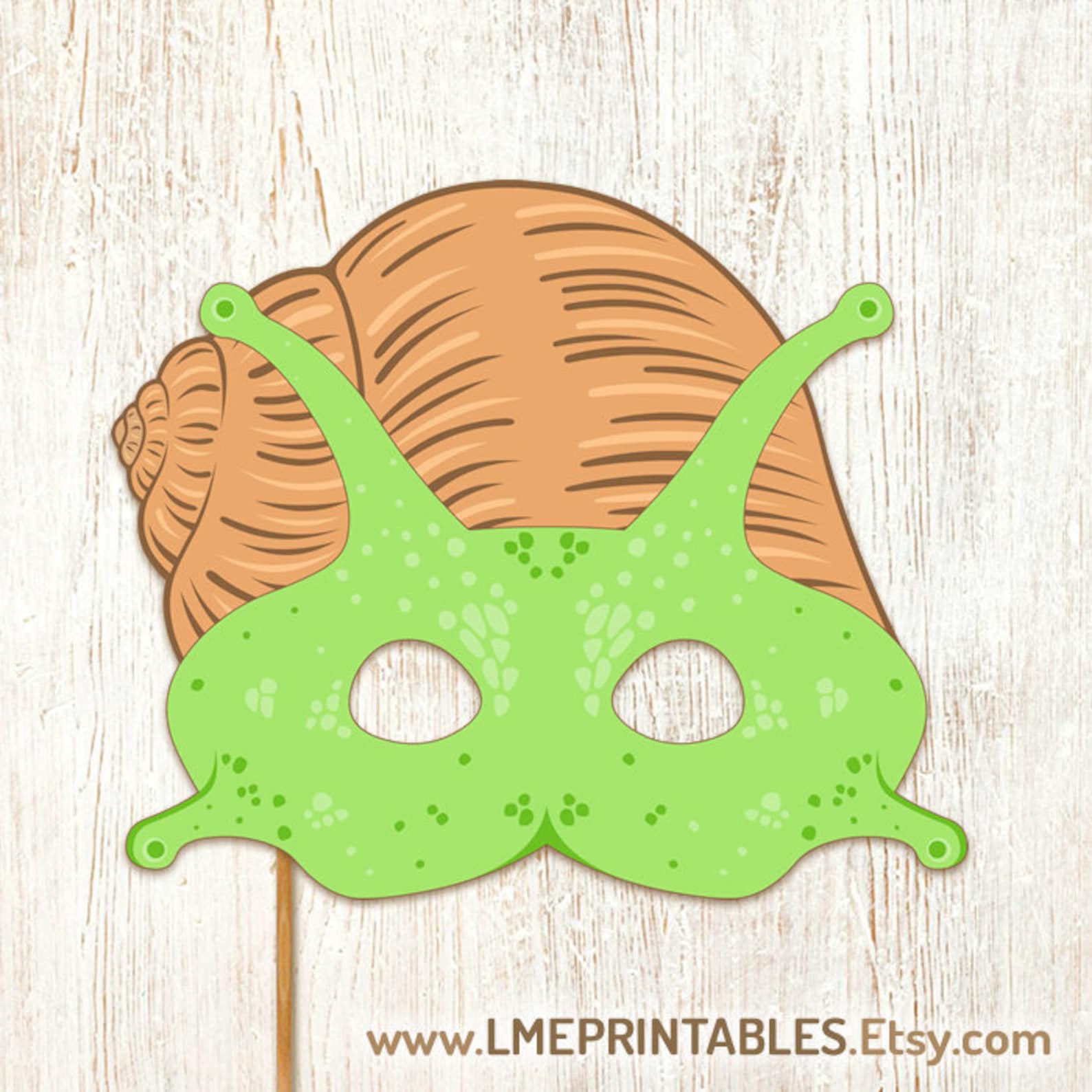 Snail Printable Mask Halloween Costume Animals Shell Masks Party Garden ...