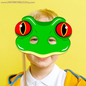 Frog Printable Mask Toad Halloween Template Animal Costume Birthday ...