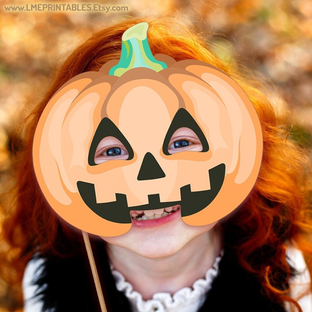 Pumpkin Mask Printable Halloween Costume Party PDF Skeleton - Etsy