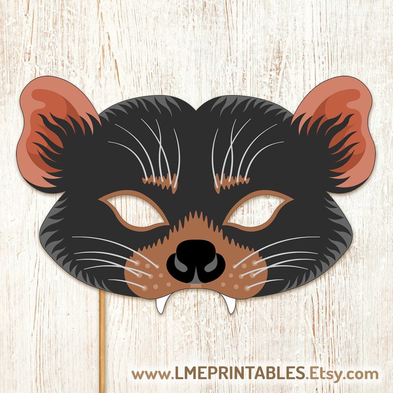 Tasmanian Devil Mask Printable Halloween Costume Australian Animal DIY ...