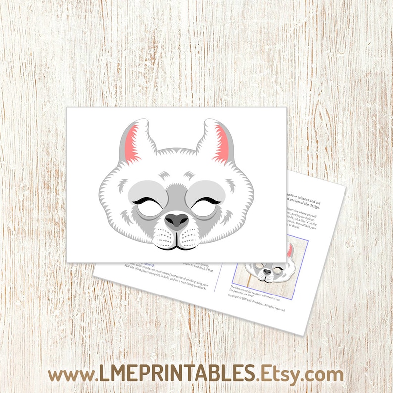 Llama Printable Mask Costume Alpaca Camel Peru Dromedary Halloween ...
