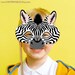 Zebra Mask Printable Animal Party Halloween Safari Costume Jungle PDF ...