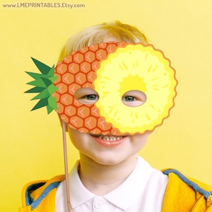 Pineapple Mask Printable Fruit Tropical Activity School Halloween ...