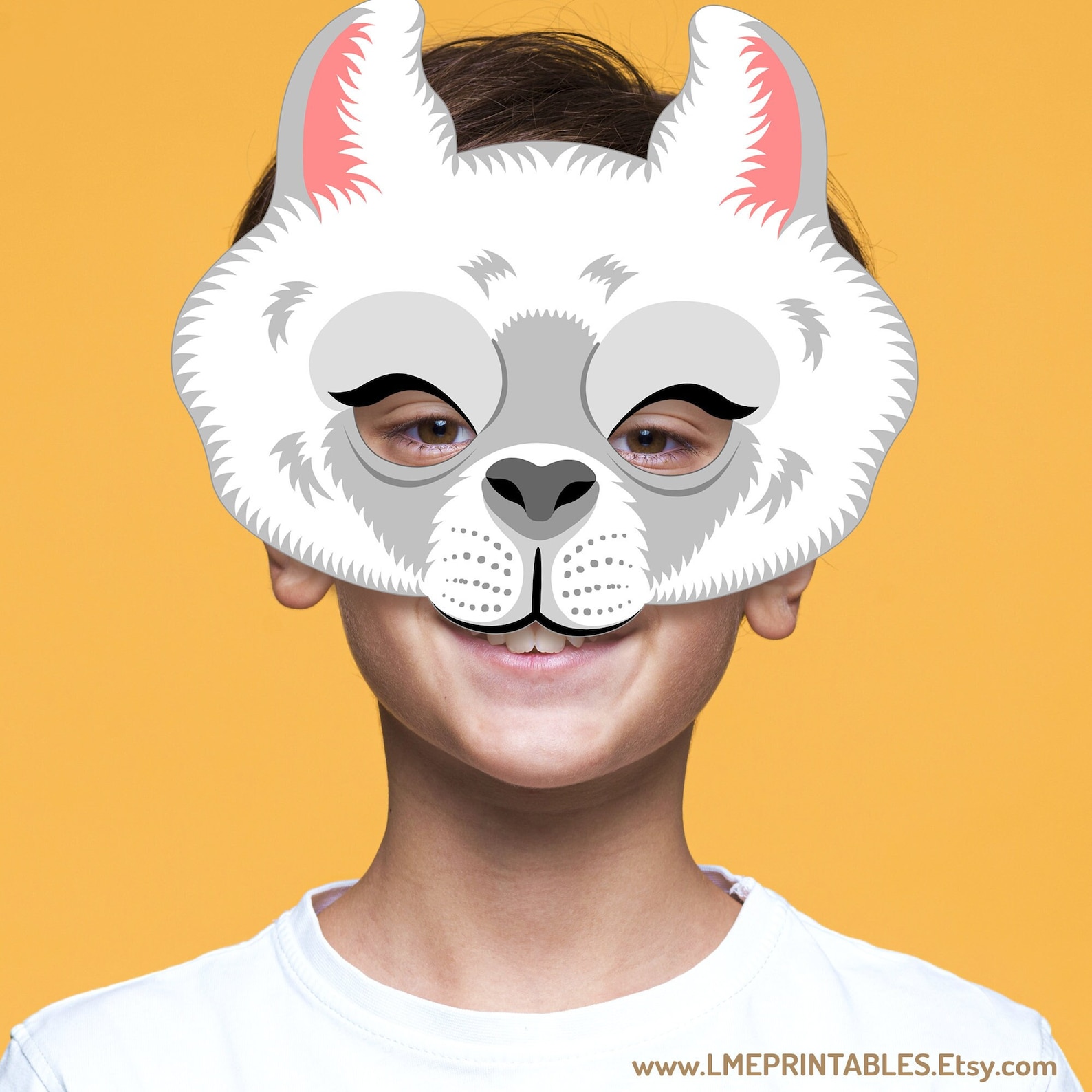 Llama Printable Mask Costume Alpaca Camel Peru Dromedary Animal ...