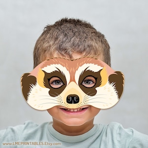 Meerkat Mask Printable Animal Costume Safari Halloween Funny Party ...