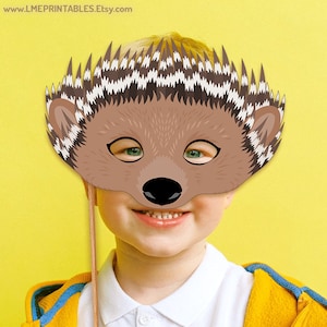 Crested Porcupine Mask Printable Carnival Costume Hedgehog Ash Paper ...
