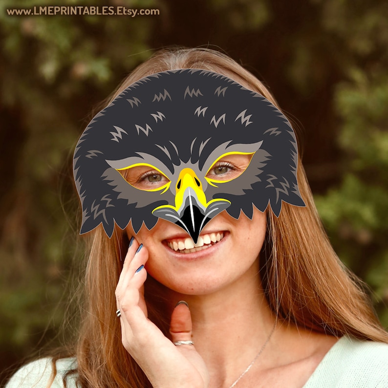 Peregrine Falcon Mask Printable Halloween Costume Animal Bird Prey ...