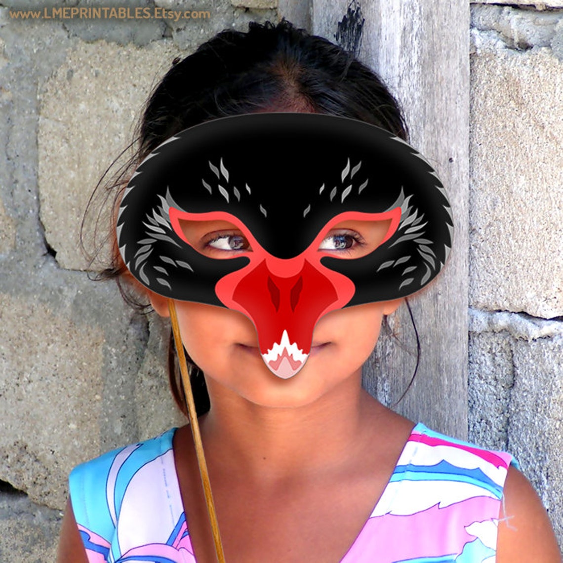 Black Swan Mask Printable Halloween DIY Costume Animal Paper | Etsy