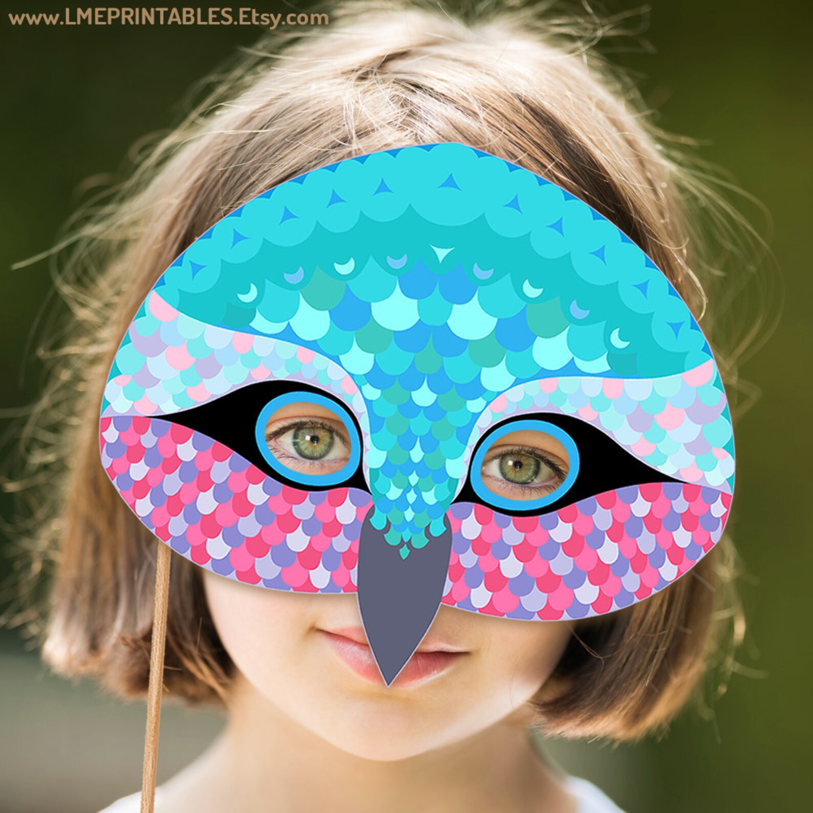 Hummingbird Mask Printable Little Bird Costume Animal Halloween PDF ...