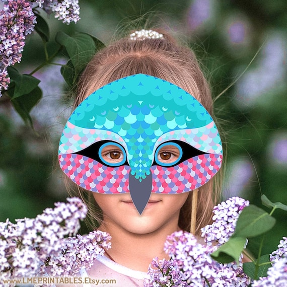 Hummingbird Mask Template