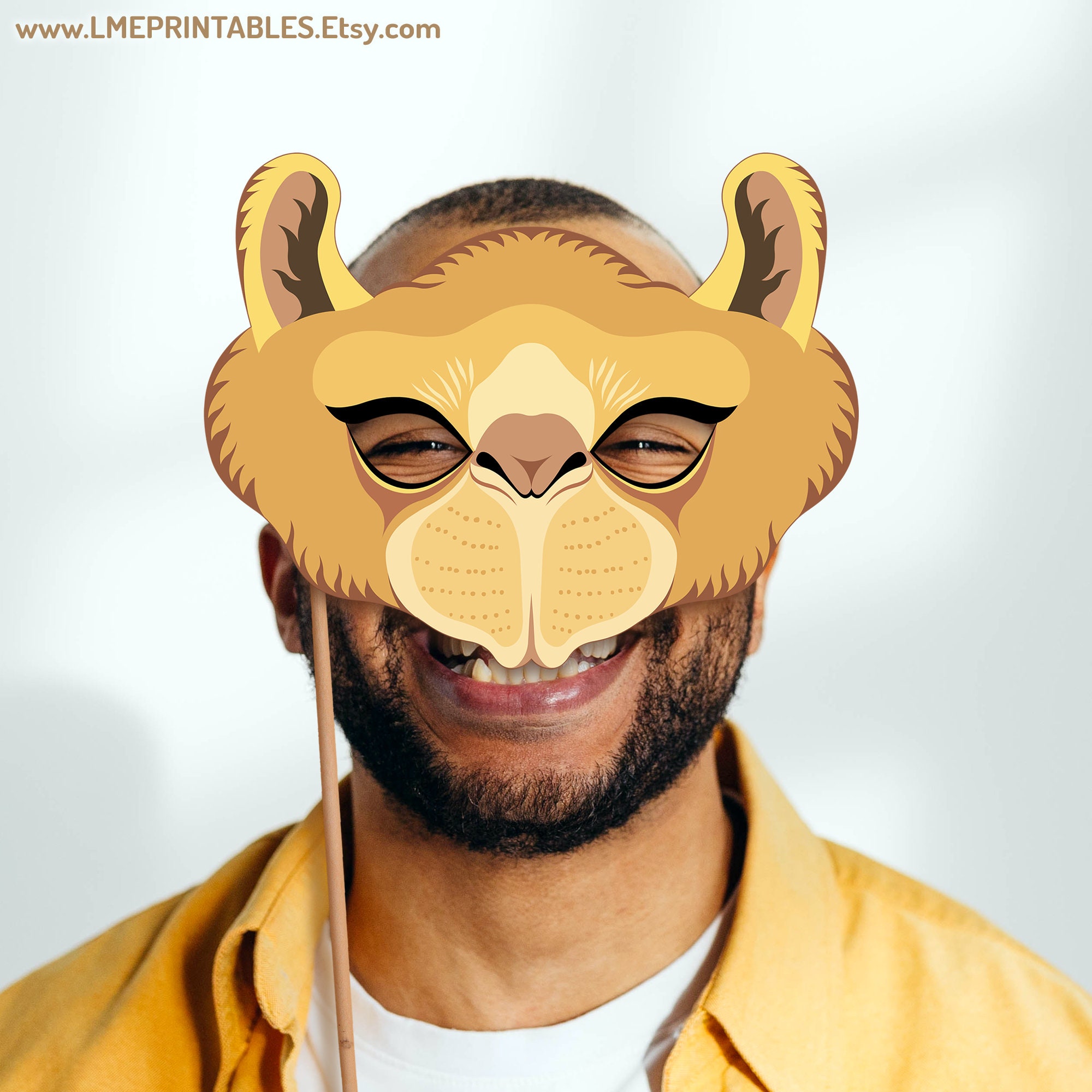 Camel Printable Mask Halloween Costume Safari Egypt Dromedary Animal ...