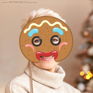 Gingerbread Man Mask Printable Christmas Cookie Costume Winter Party ...