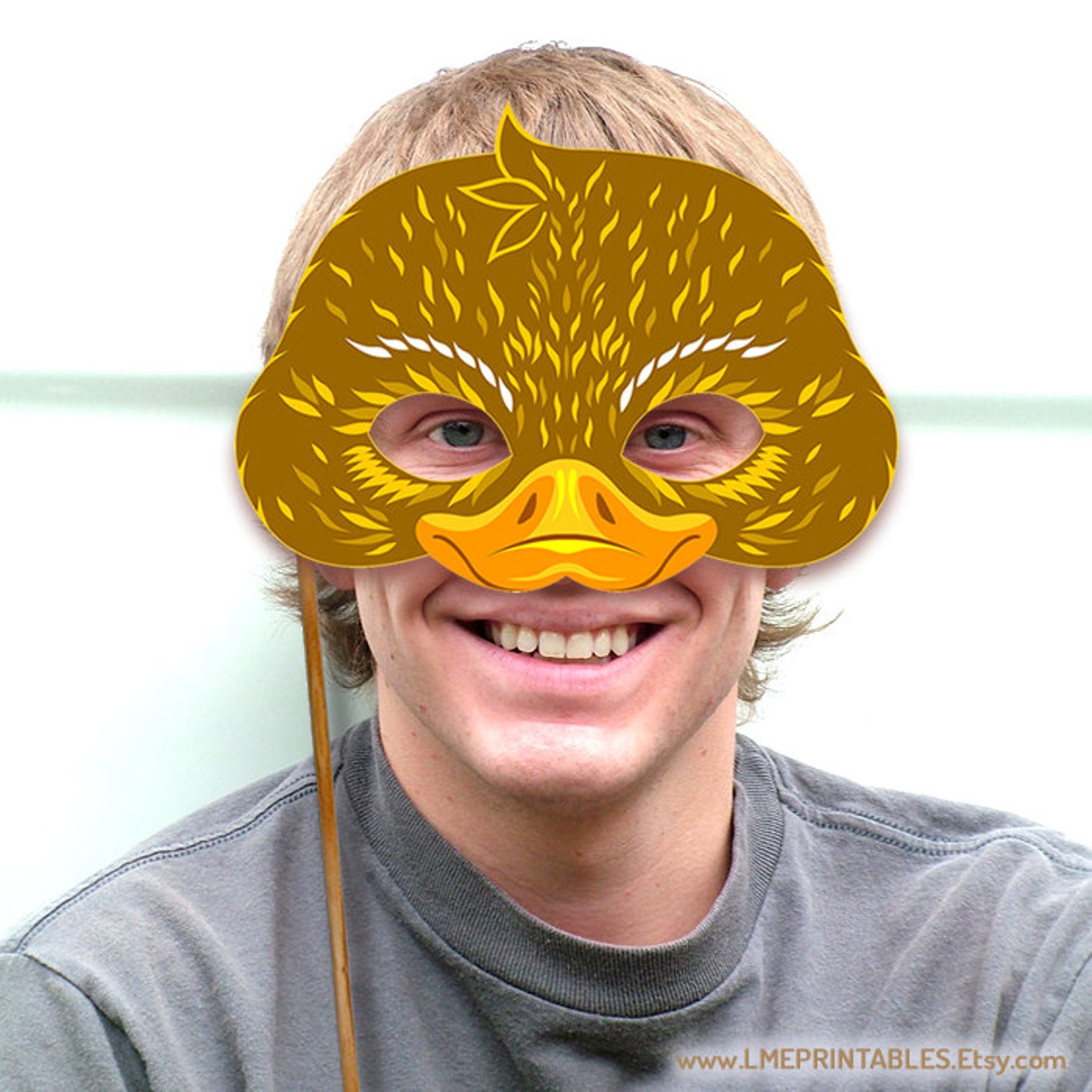 Duck Mask Printable Halloween Costume Bird Party Easter Duckling Animal ...