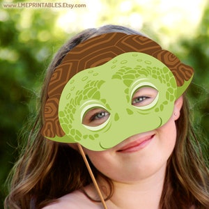 Tortoise Printable Mask Halloween Costume Animal Party Garden - Etsy