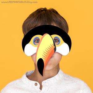 Toucan Mask Printable Costume Bird Paper Craft Tropical Animal Template ...