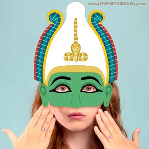 Osiris Mask Printable God Egyptian Costume Atef Crown Ancient Egypt ...