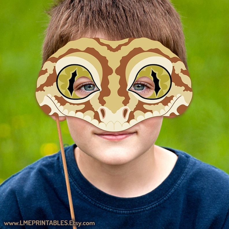 Gecko Printable Mask DIY Halloween Costume Reptile Lizard Animal Masks ...