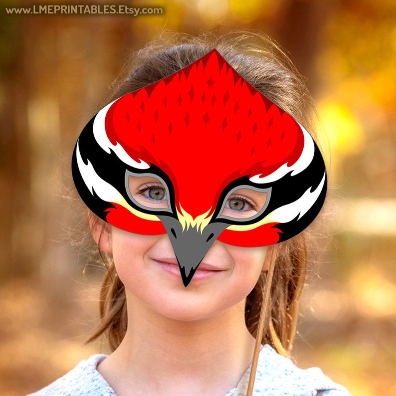 Woodpecker Mask Printable Animal Bird Carnival Halloween Carpenter ...