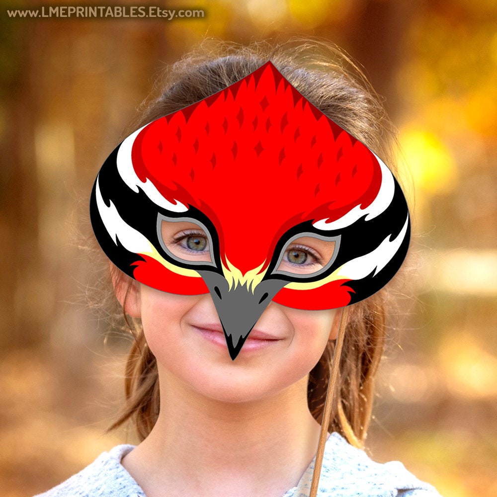 Woodpecker Mask Printable Animal Bird Carnival Halloween Carpenter ...