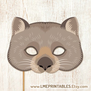 Wombat Mask Printable Halloween Costume Australia Animal Birthday Party ...