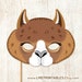 Alpaca Printable Mask Costume Llama Camel Peru Dromedary Animal ...