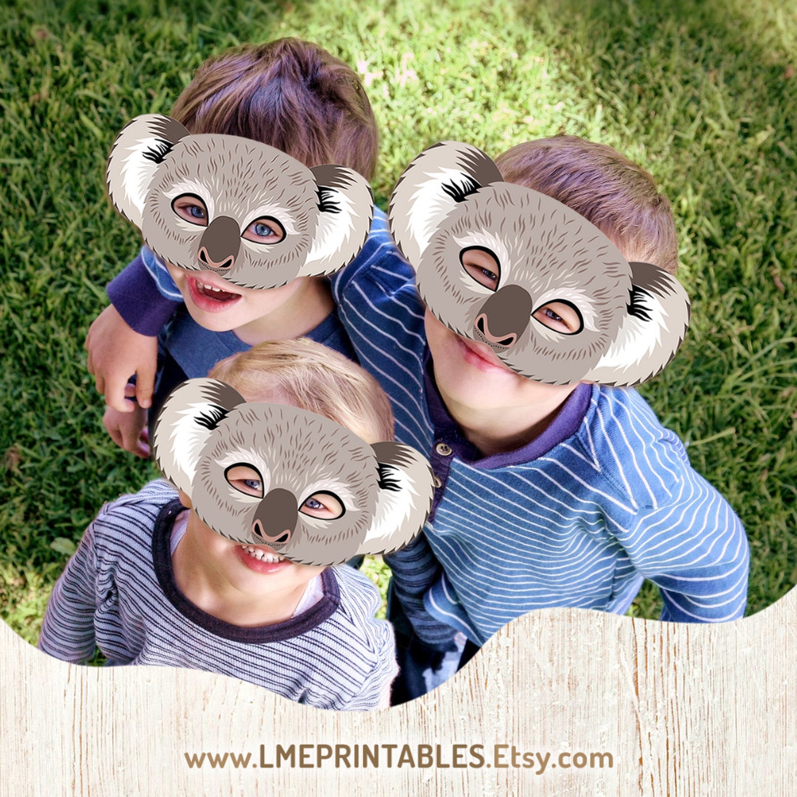 Koala Printable Mask Halloween Costume Kids Adults Gray Bear Australian ...