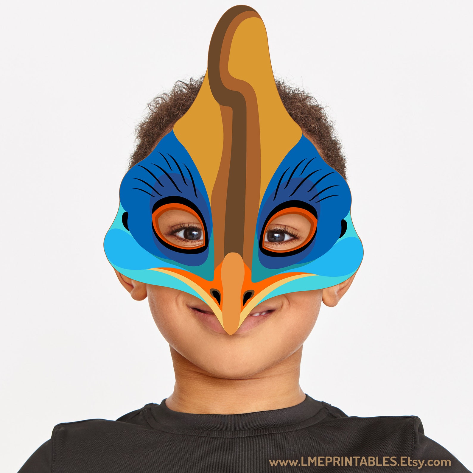 Cassowary Mask Printable Animal Bird Halloween Costume Paper Craft ...