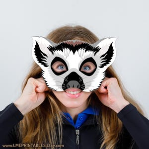 Lemur Mask Printable Halloween Costume Monkey Primate Animal Mask Aye ...