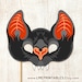 Bat Mask Printable Halloween Costume Vampire Animal Mask Rat Tasmanian ...