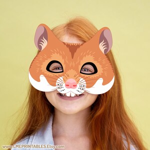 Hamster Mask Printable Costume Animal Cavy Guinea Pig Gerbil Carnival ...
