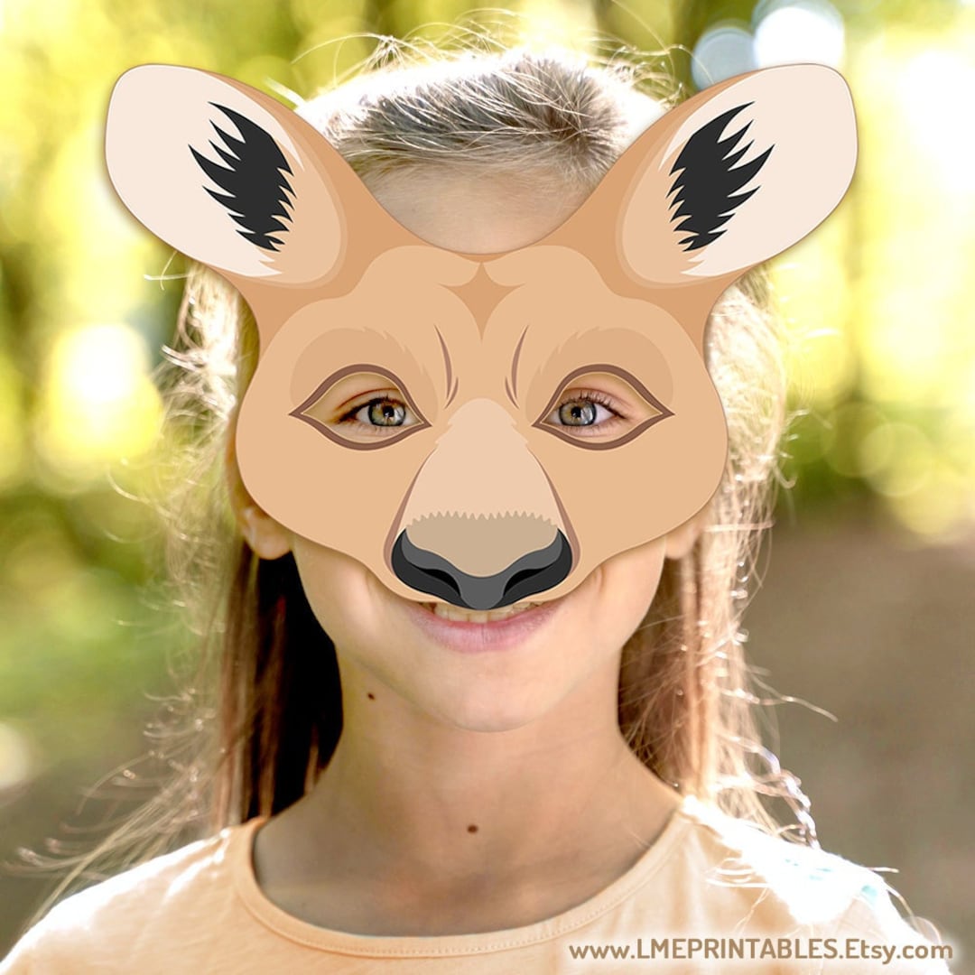 Kangaroo Mask Printable Halloween Costume Cute Australia Animals Masks ...