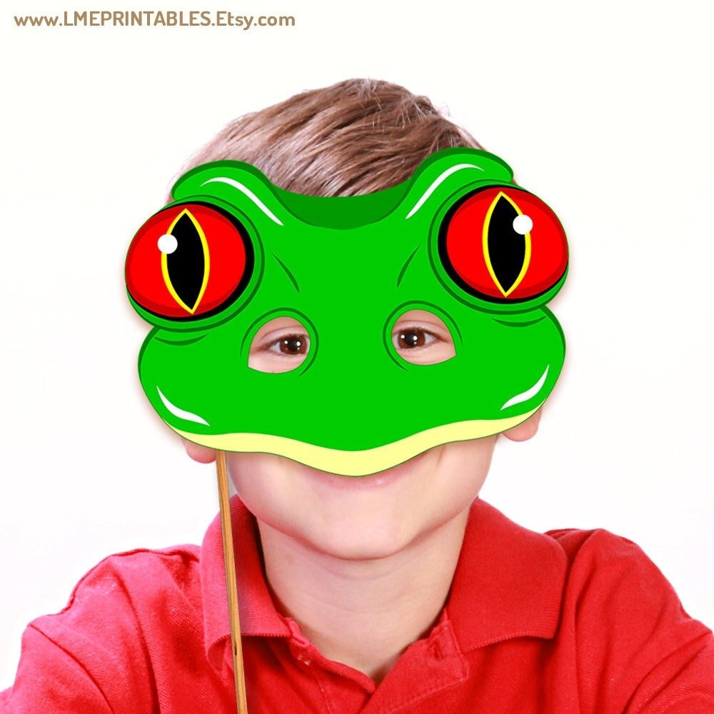 Frog Printable Mask Toad Halloween Template Animal Costume Birthday ...