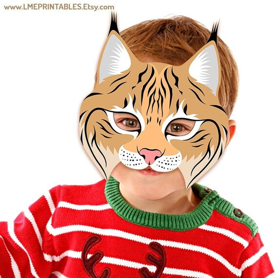 Halloween Lynx Mask Printable Animal Masks Childrens PDF - Etsy