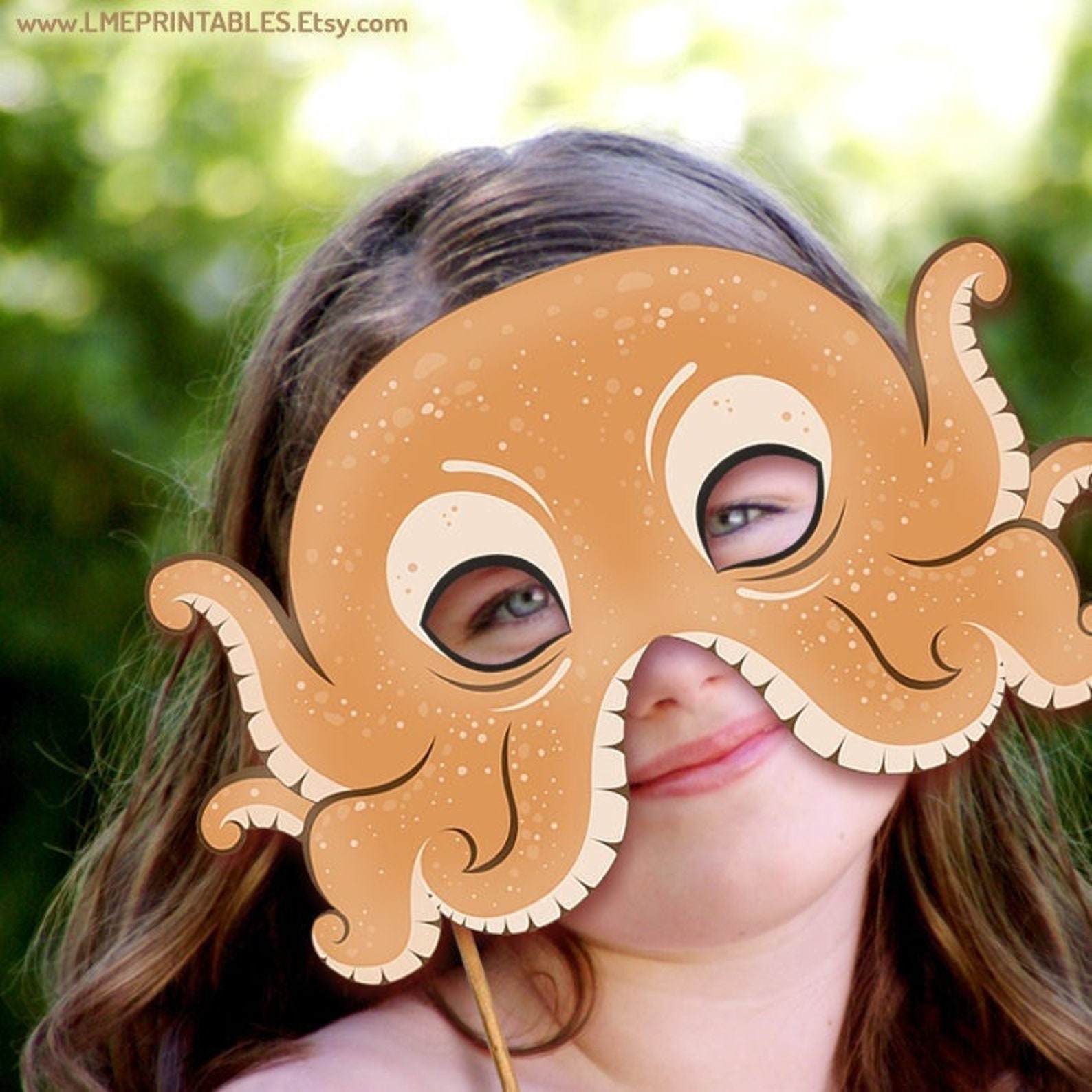 Octopus Printable Mask Halloween Costume Sea Animals Masks - Etsy