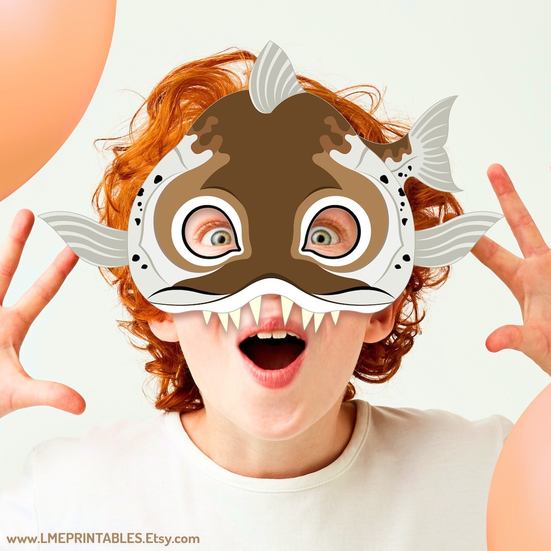 Fish Mask Printable Halloween Costume John Brown Barracuda Pool Party ...
