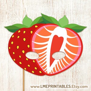 Strawberry Mask Printable Costume Food Activity Fruit School Halloween ...