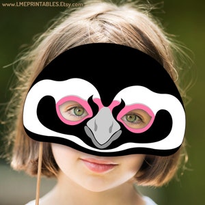 Penguin Mask Printable Halloween Paper Mask Carnival Magellanic Bird ...