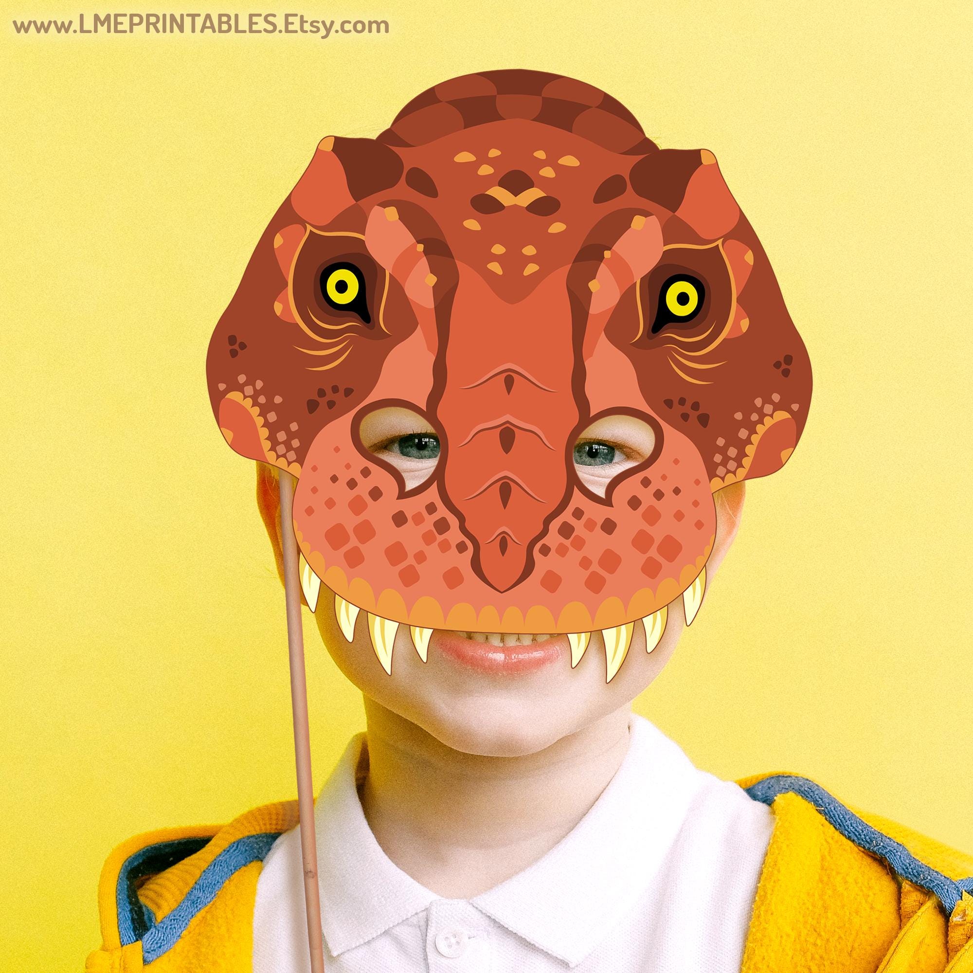 T-rex Mask Printable Dinosaur Halloween Dino Costume Animal ...