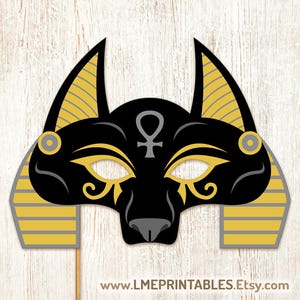 Anubis Mask Printable Egyptian God Jackal Costume Ancient Egypt School ...